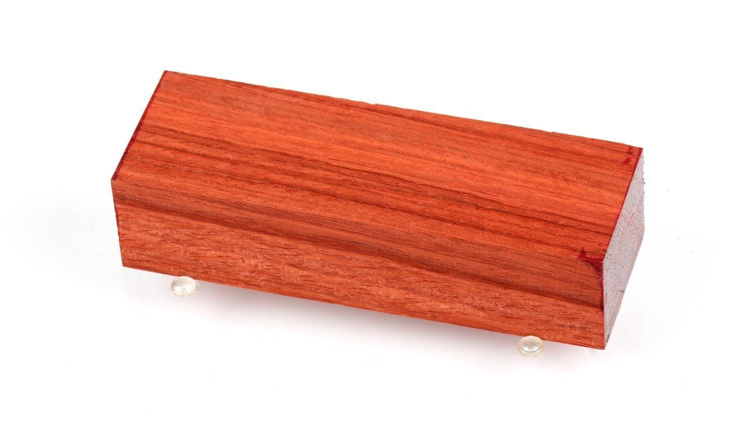 Padouk - pièces uniques : manches et blocs pour couteaux