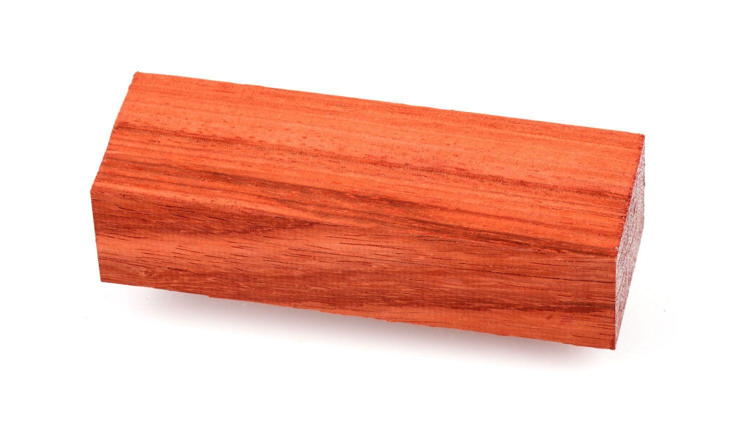 Padouk - pièces uniques : manches et blocs pour couteaux