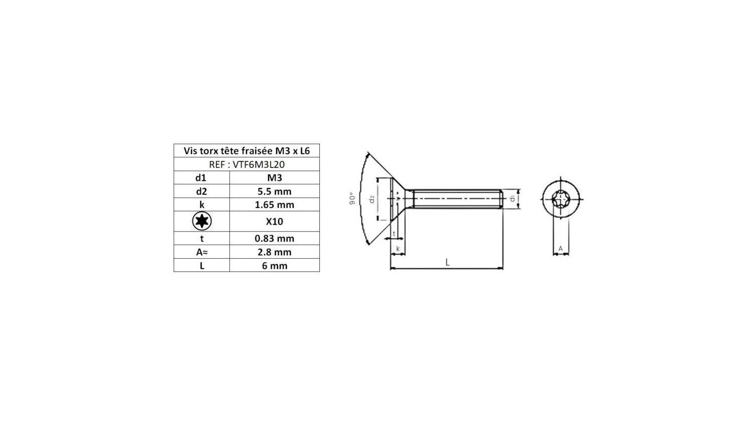 Vis inox A2 - multi dimensions et couleurs pour couteaux Couleur Gris ...