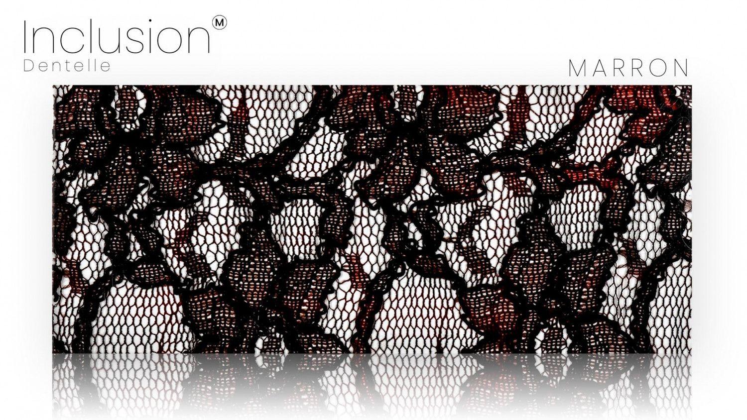 Real lace fabric inclusions - PMMA resin - made in France Colour BROWN ...
