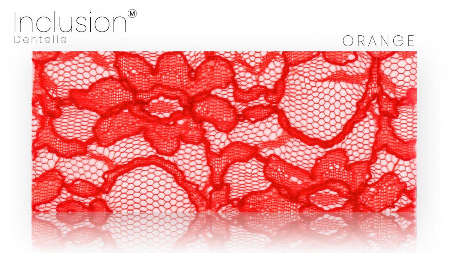 Inclusion of real lace fabrics - PMMA resin - made in France color ...