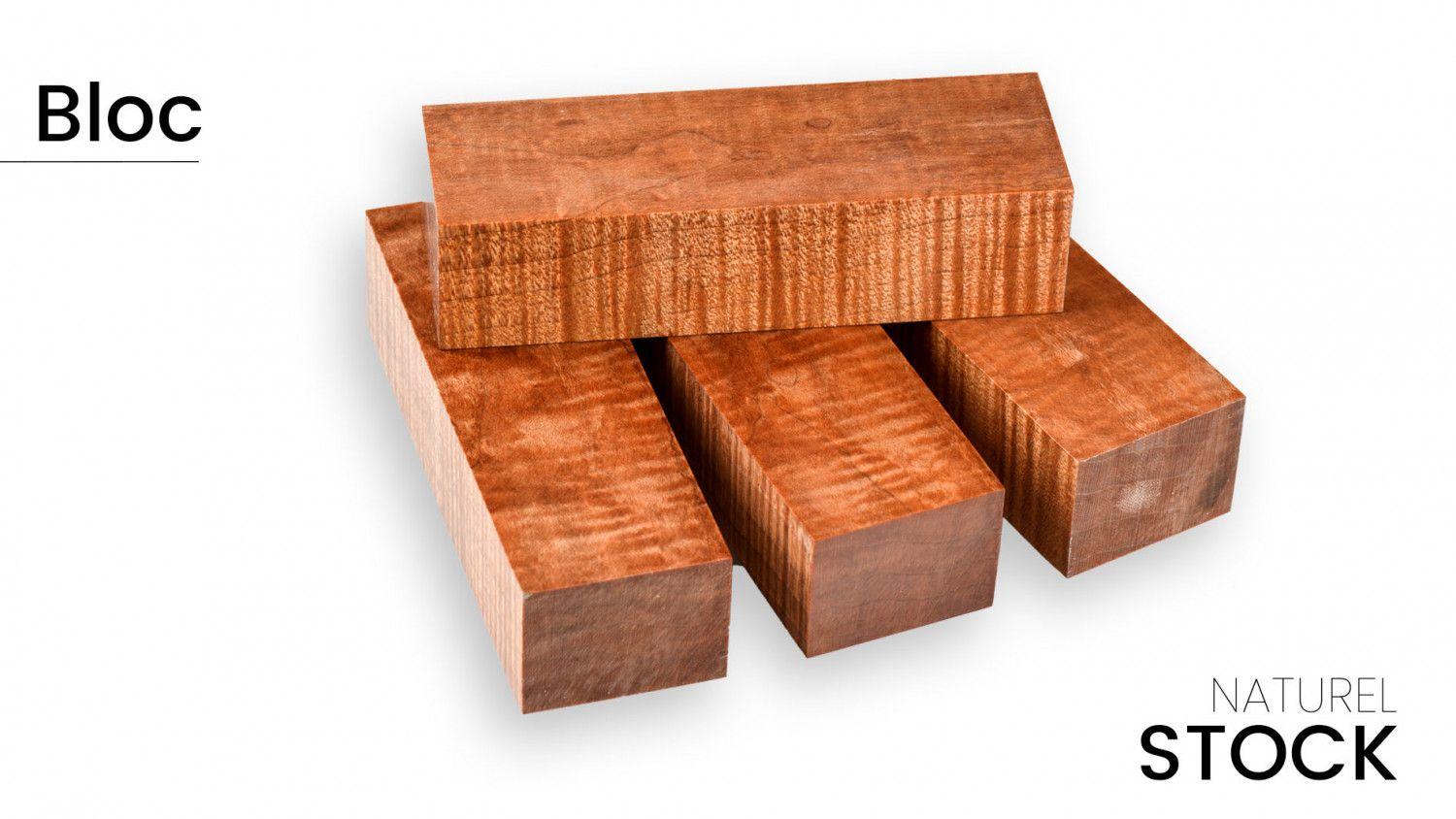 Bloc érable ondé stabilisé - multi couleur - facile à travailler ...