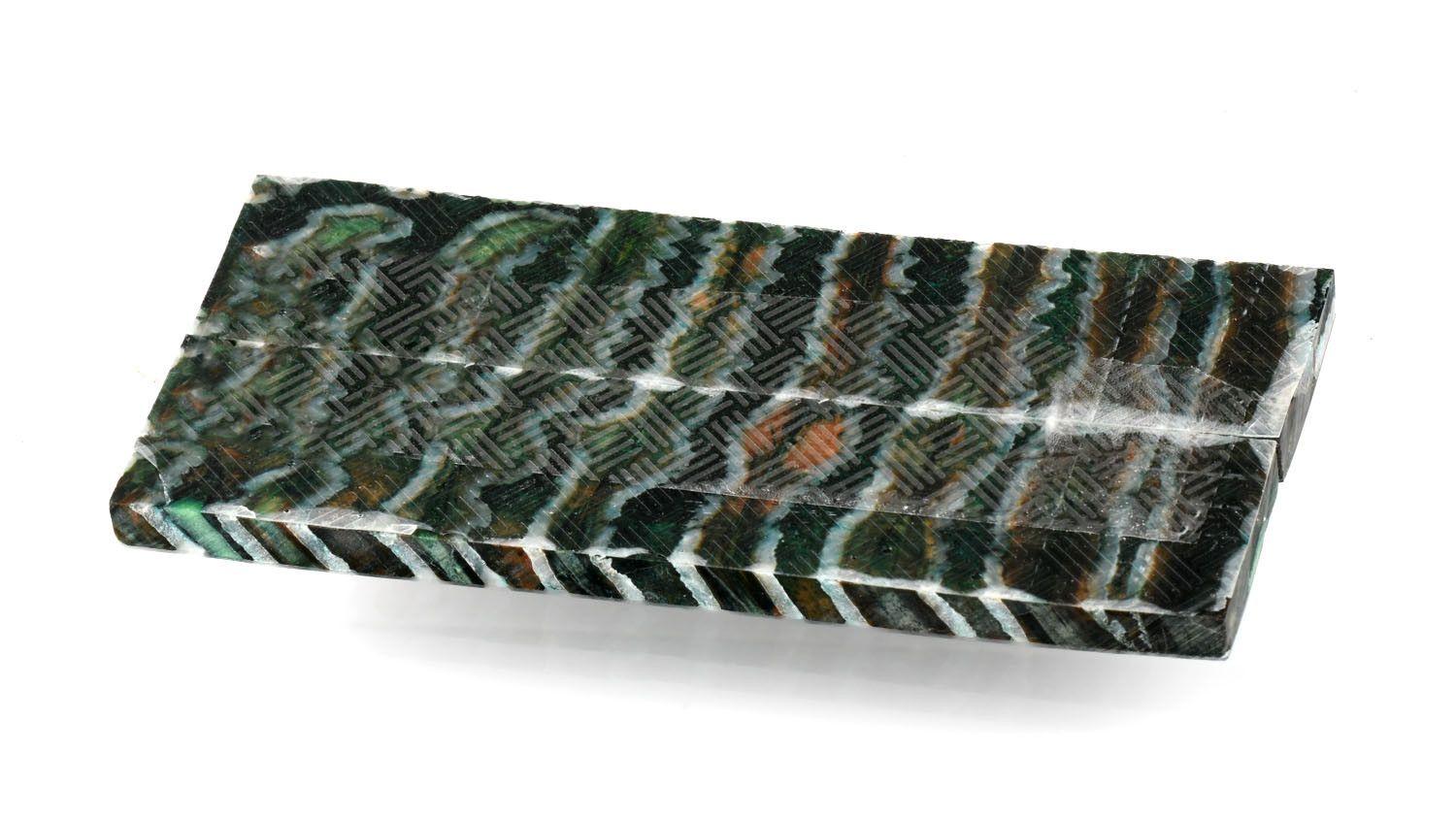 Manche de Molaire de Mammouth stabilisé by Mercorne - Vert