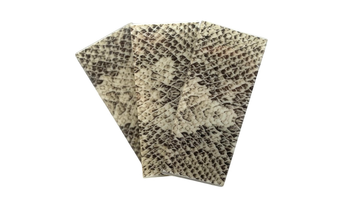 Plate inclusion snake skin tissue dimension 140x60x6mm Feature Clear