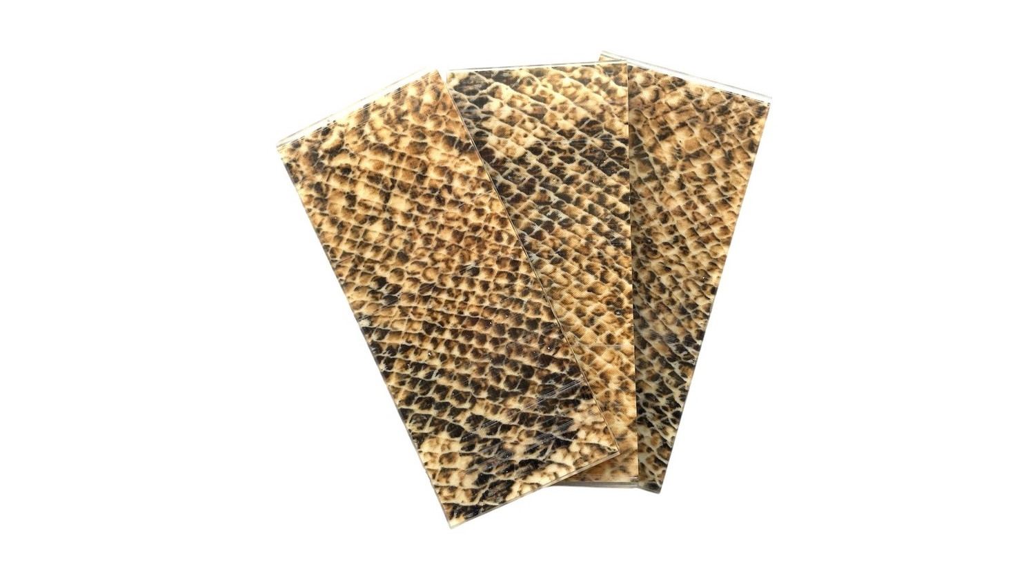 Plate inclusion snake skin tissue dimension 140x60x6mm Feature Clear